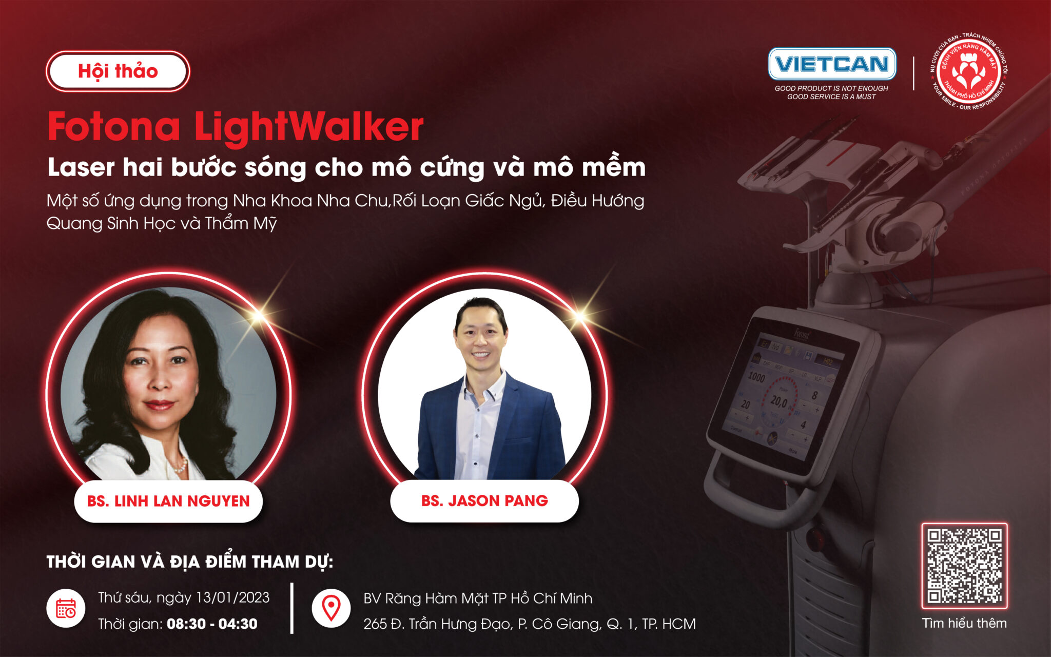 HỘI THẢO FOTONA LIGHTWALKER: “LASER HAI BƯỚC SÓNG CHO MÔ CỨNG VÀ MÔ MỀM ...